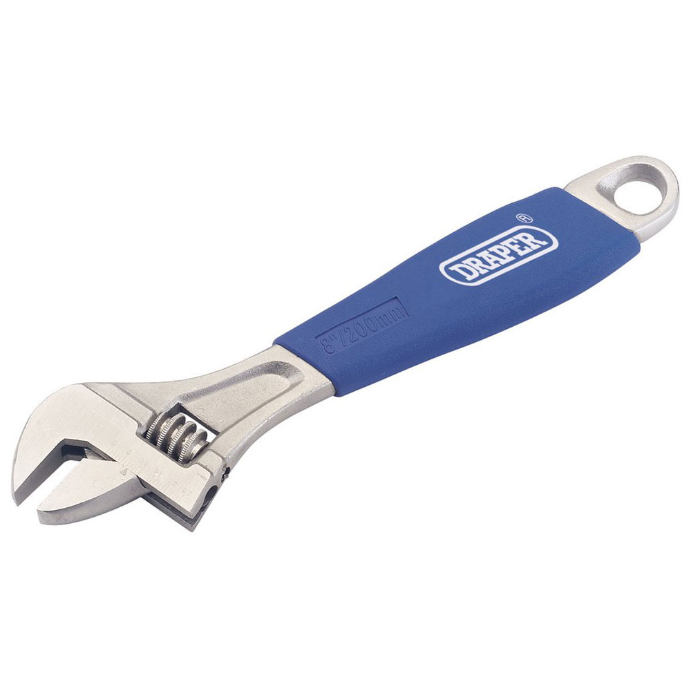 Draper 88602 200mm Soft Grip Adjustable Wrench | Rapid Electronics
