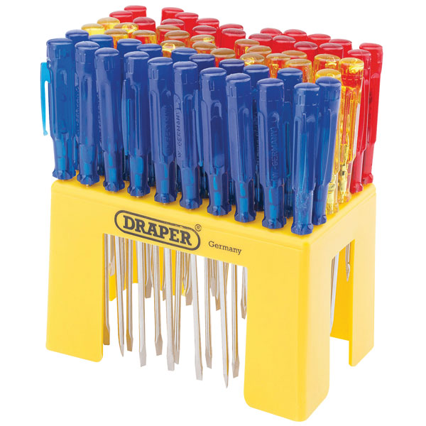 Draper 30673 Display of 60 Plain Slot Radio Screwdrivers | Rapid ...