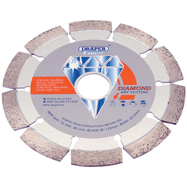 Draper Expert 41853 Segmented Diamond Blade 125 x 22.2mm | Rapid ...