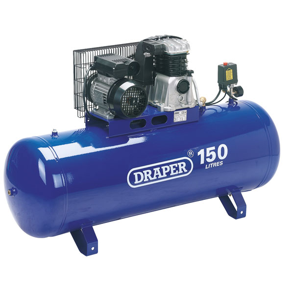 Draper Expert 69337 150L 230V 2.2kW Stationary Belt-Driven Air ...