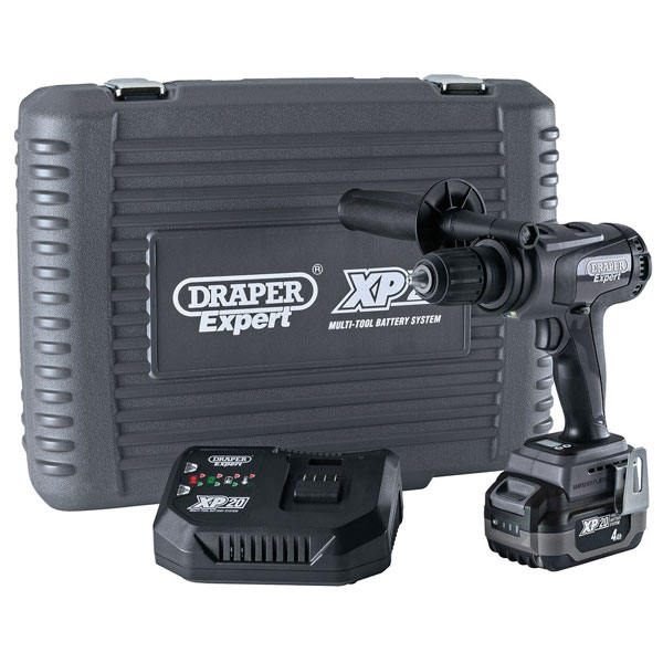 Draper Expert 98965 XP20 20V Brushless Combi Drill 135Nm 1x 4Ah Batts ...