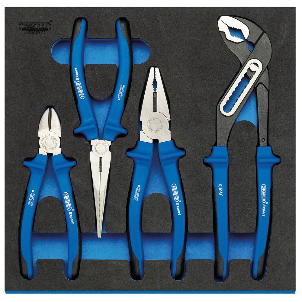 Draper Expert 63263 Heavy Duty Plier Set in 1/2 Drawer EVA Insert Tray ...