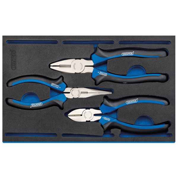Draper 63301 Plier Set in 1/4 Drawer EVA Insert Tray (3 Piece) | Rapid ...