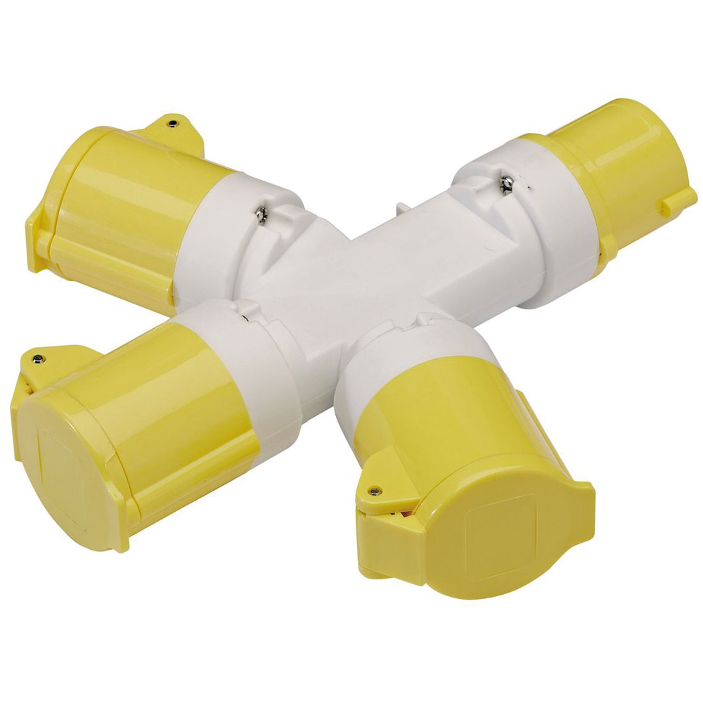 Draper 63924 110V 3 Way Splitter (16A) | Rapid Electronics