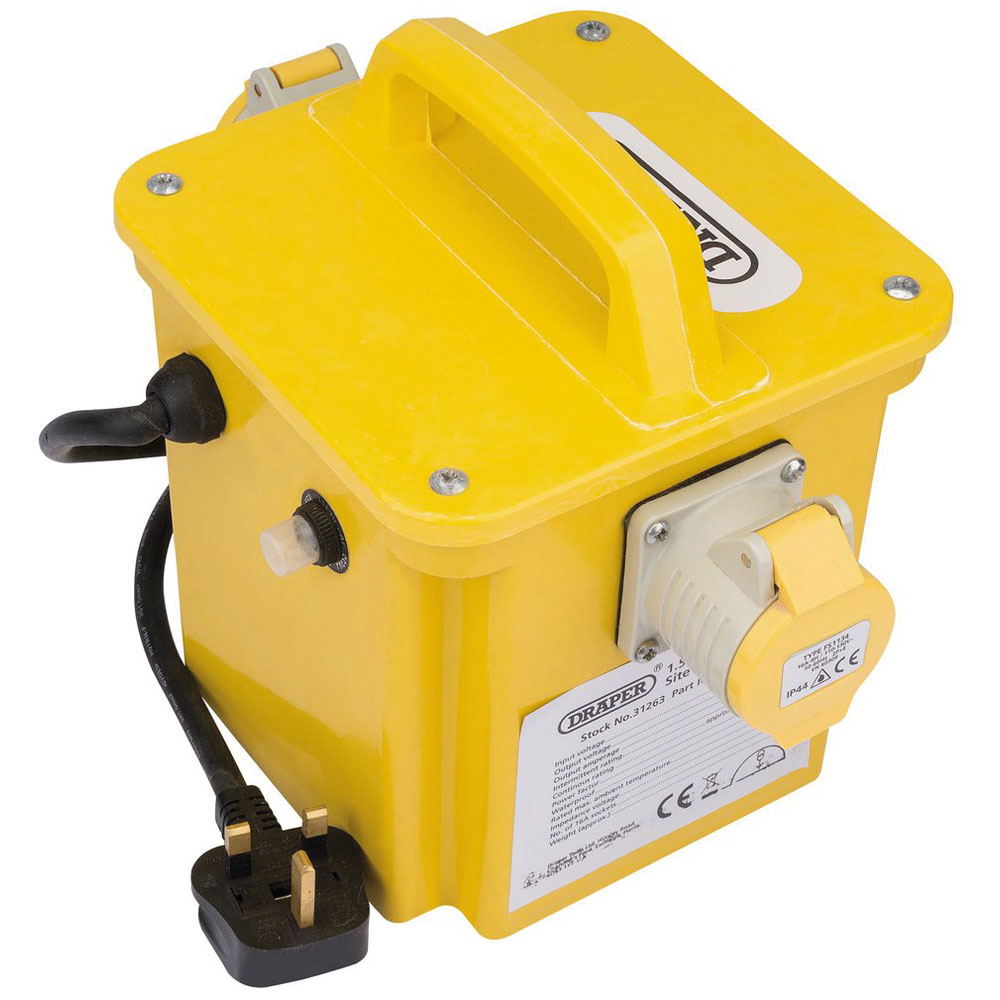 Draper 31263 1.5kVA 230V to 110V Portable Site Transformer | Rapid ...