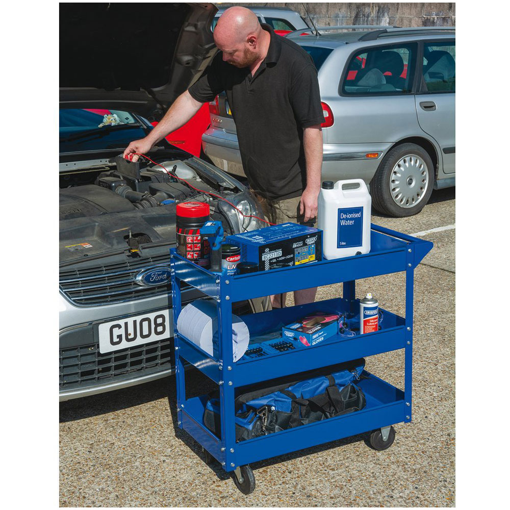 Draper 07630 3 Tier Tool Trolley | Rapid Online
