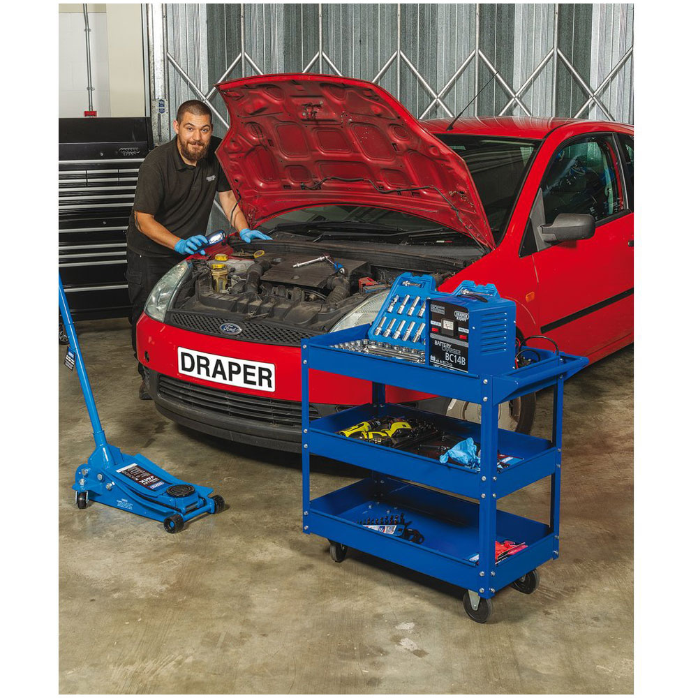 Draper 07630 3 Tier Tool Trolley | Rapid Online