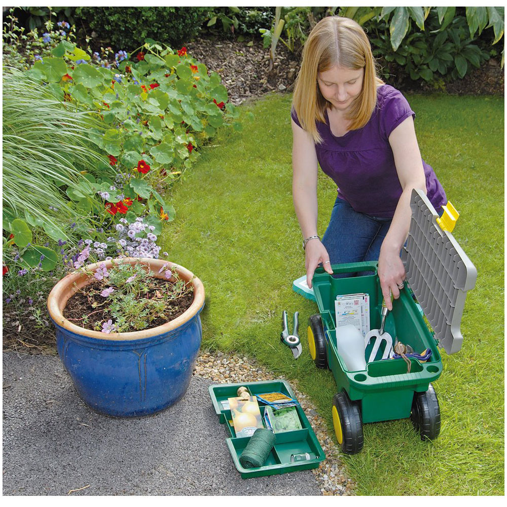 Draper 60852 Gardeners Tool Cart and Seat | Rapid Online