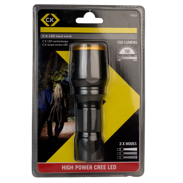 CK Tools T9520 LED Hand Torch 150 Lumens | Rapid Online