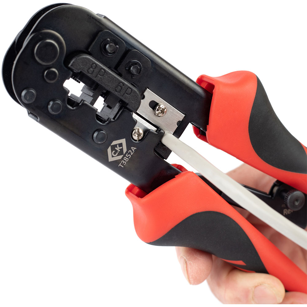 CK Tools T3852A Ratchet Crimping Pliers For Modular Plugs 6/8P | Replenishh