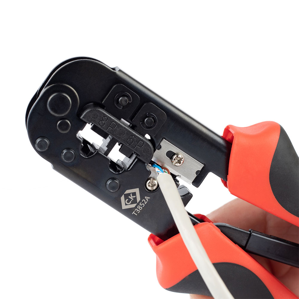 CK Tools T3852A Ratchet Crimping Pliers For Modular Plugs 6/8P | Replenishh