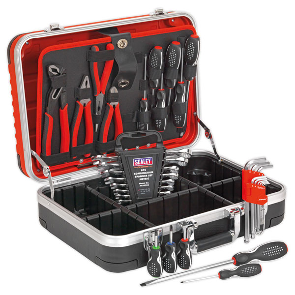 Sealey AP616COMBO Professional HDPE Tool Case Heavy-Duty & 32pc Tool ...