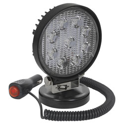 Sealey LED3RM Round Work Light with Magnetic Base 27W LED | Rapid ...