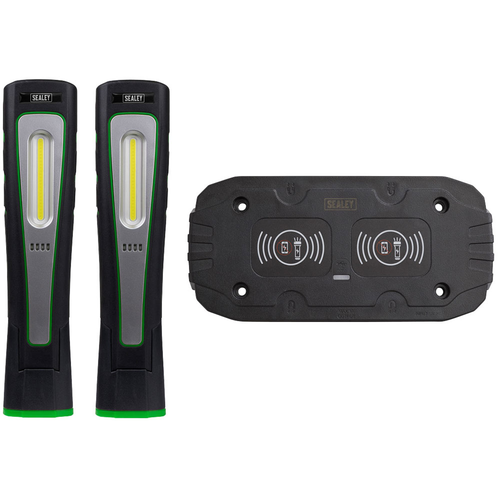 Sealey LEDWCOMBO5 Inspection Lamp 5W (x2) & Double Wireless Charging ...