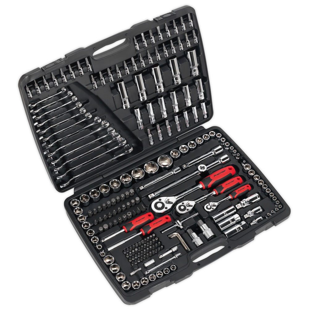 Sealey AK7956 Socket Set 216pc 1/4", 3/8" & 1/2"Sq Drive 6pt WallDrive ...