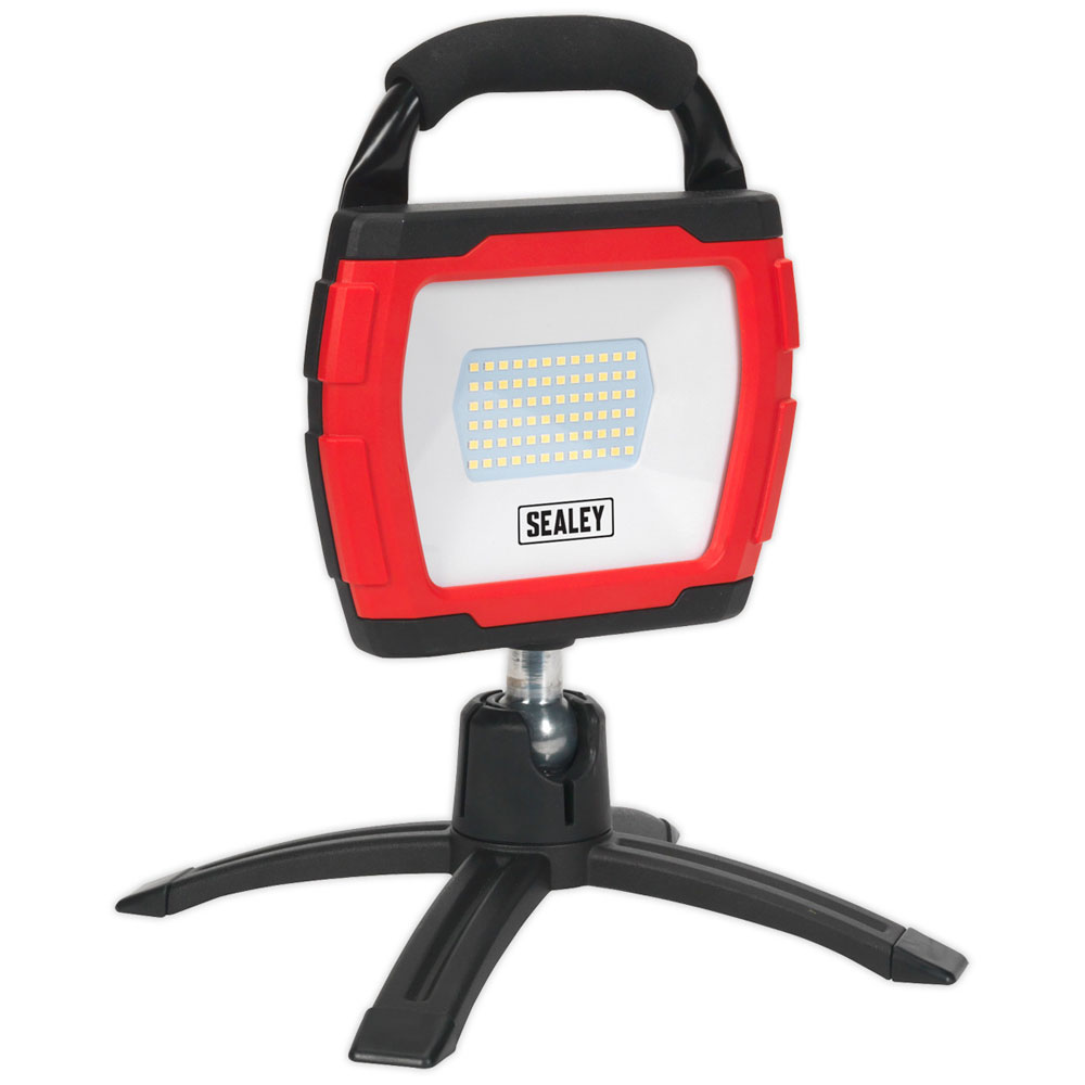 Sealey LED360FR Rechargeable 360° Floodlight 36W SMD LED Portable Red ...