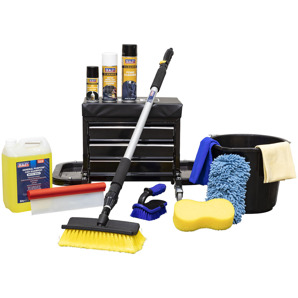 Sealey SCR18COMBOCC Car Detailing Creeper Kit | Rapid Electronics