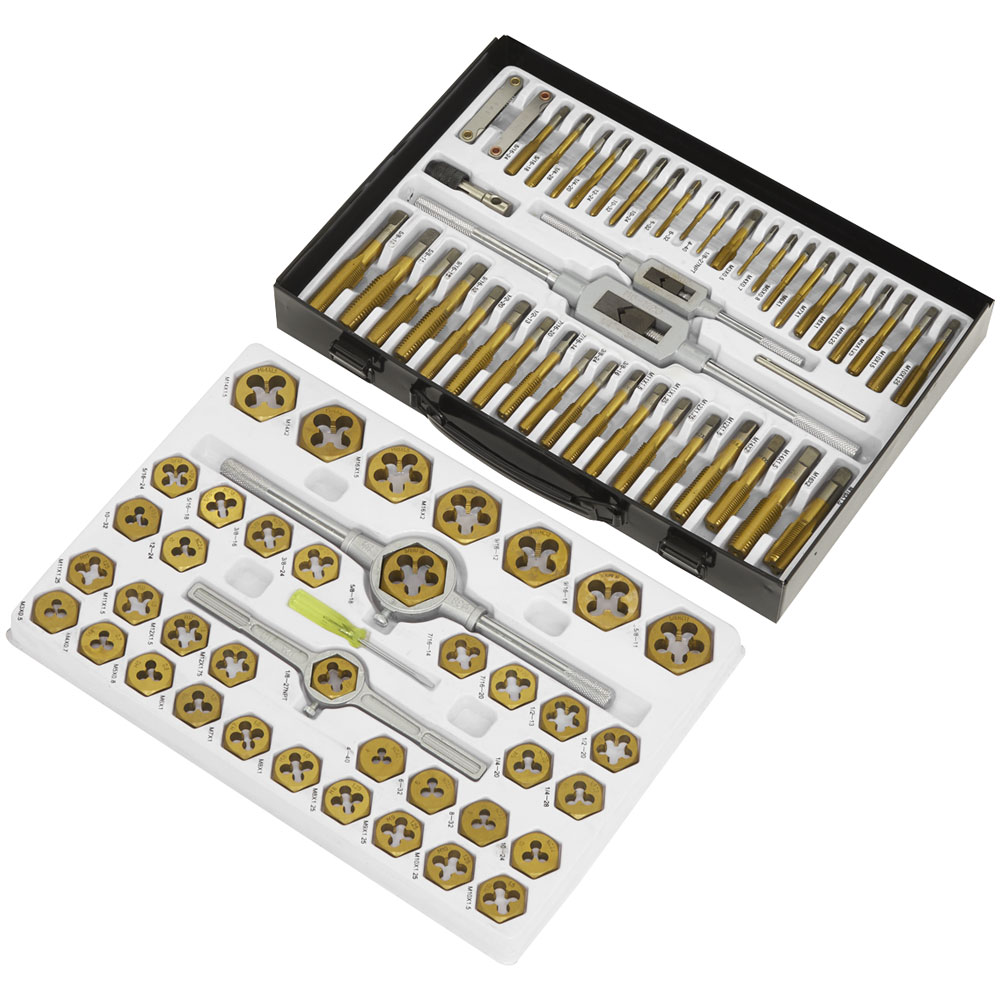 Sealey AK3086HIM Tap & Die Set Hexagonal Metric & Imperial 86pc | Rapid ...