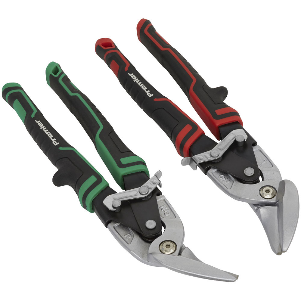 Sealey AK69072 High Leverage Offset Aviation Tin Snip Set 2pc | Rapid ...