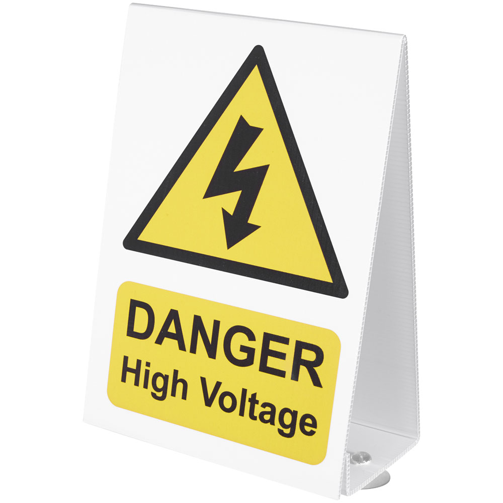 Sealey HVS1 High Voltage Vehicle Warning Sign | Rapid Online