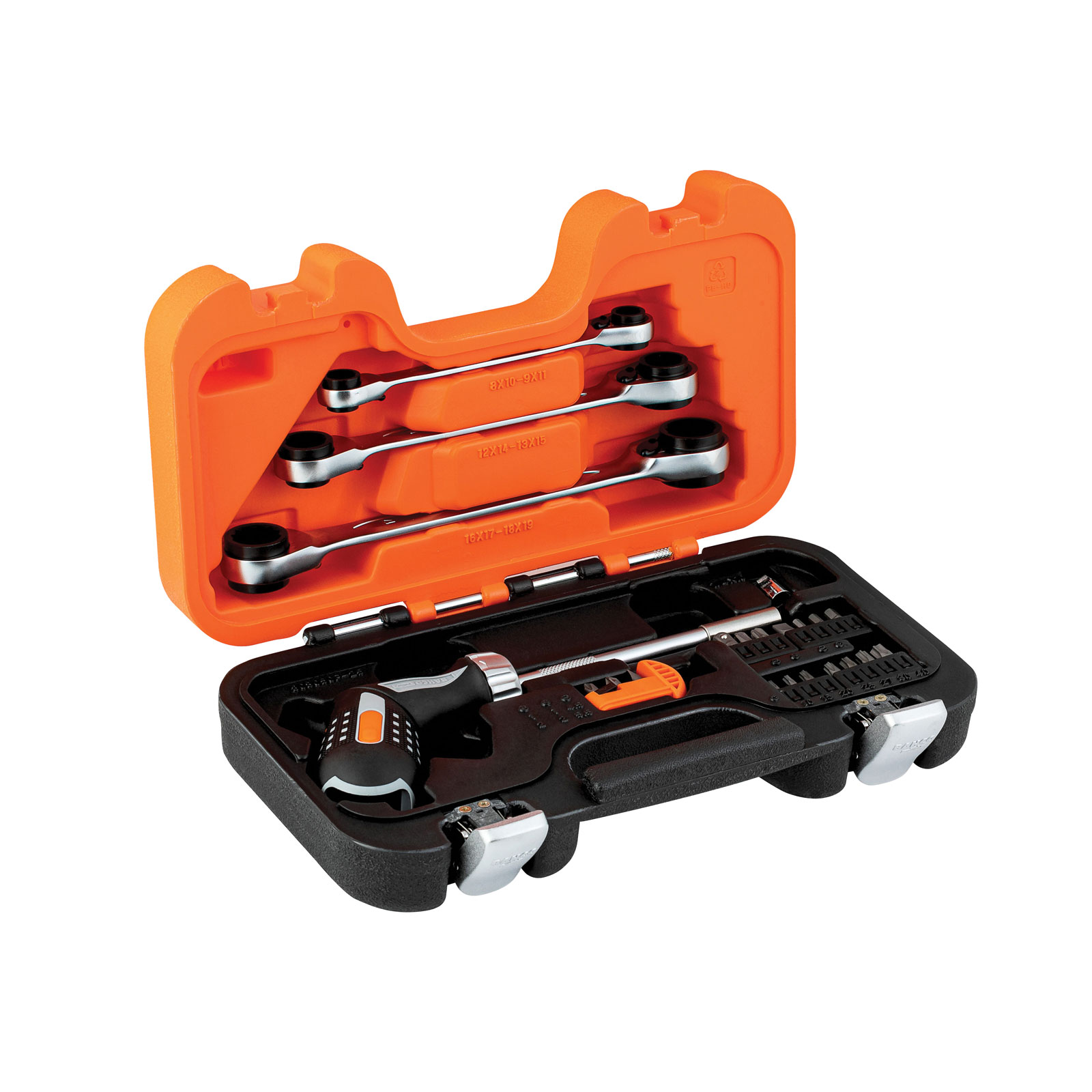 Bahco 808050P-25 Pistol Grip Ratcheting Screwdriver Set, 25 Piece ...