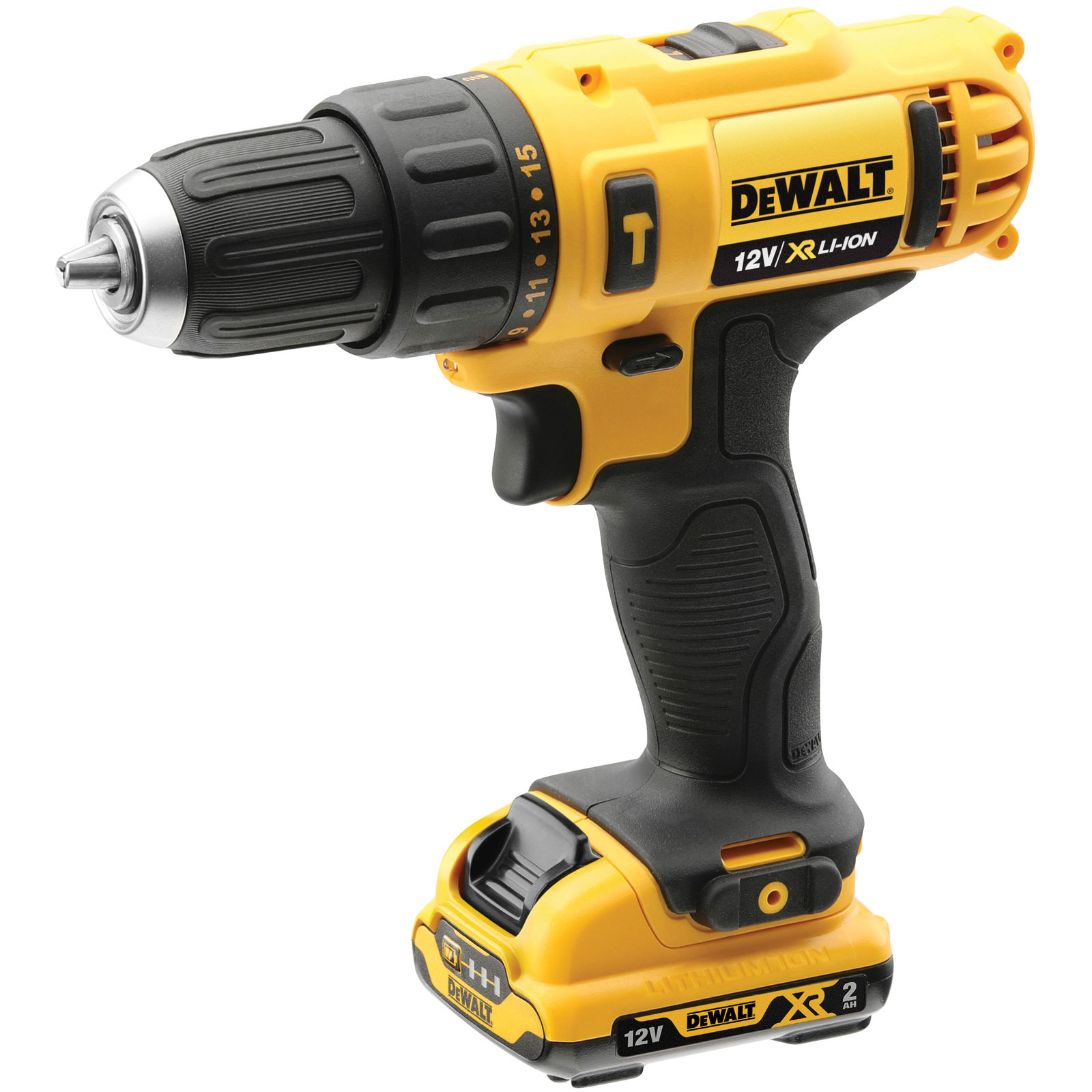 DEWALT DCD716D2 XR Sub Compact Hammer Drill Driver 10.8V 2 x 2.0Ah Li-ion | Rapid Electronics