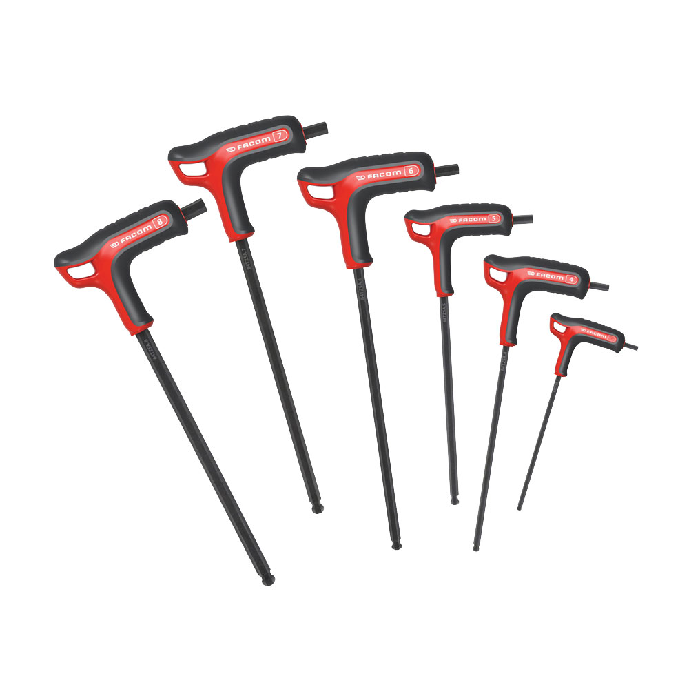 Facom 84TZSA.PB P-Shaped Hex Key Set, 6 Piece | Rapid Electronics