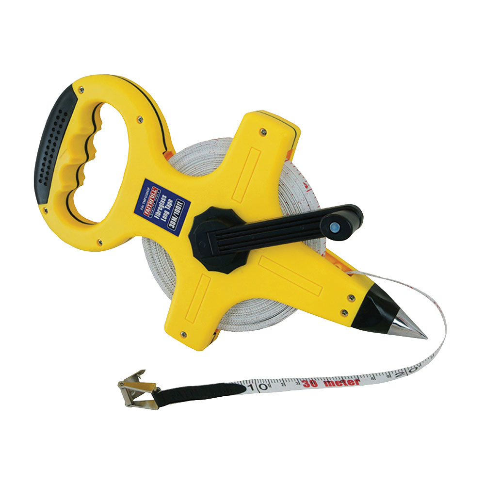 Faithfull 13B-30M Open Frame ABS Fibreglass Long Tape 30m/100ft (Width ...