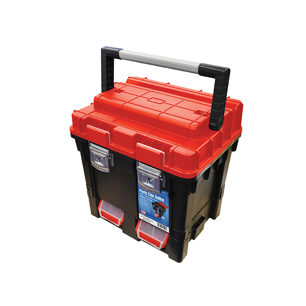 Faithfull PATROL COMPACT MDULE Plastic Cube Toolbox - 2 Trays 44cm ...
