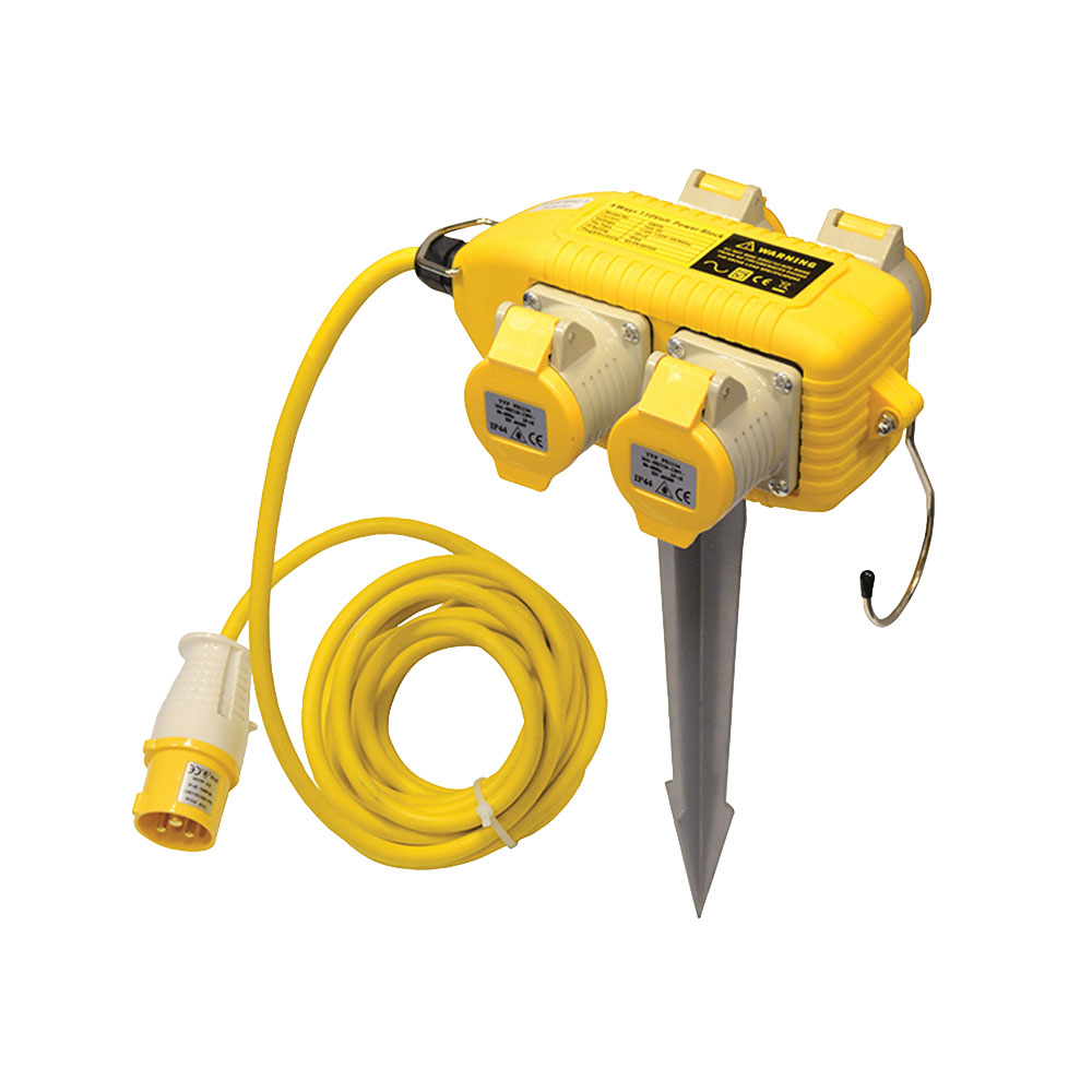 Faithfull Power Plus 85366990 Power Block 4-Way Distribution Box 16A ...