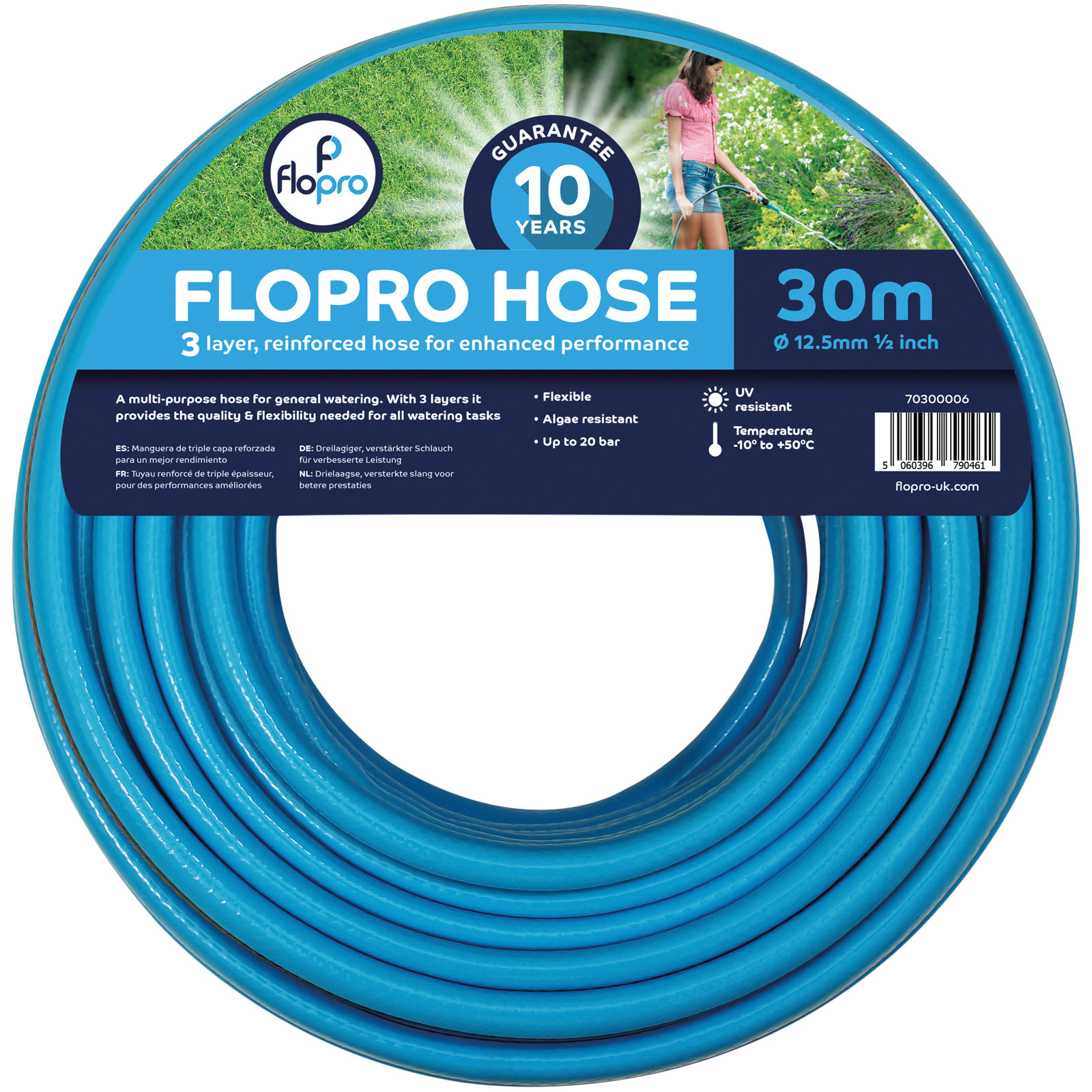 Flopro 70300006 Hose 30m 12.5mm (1/2in) Diameter | Rapid Electronics