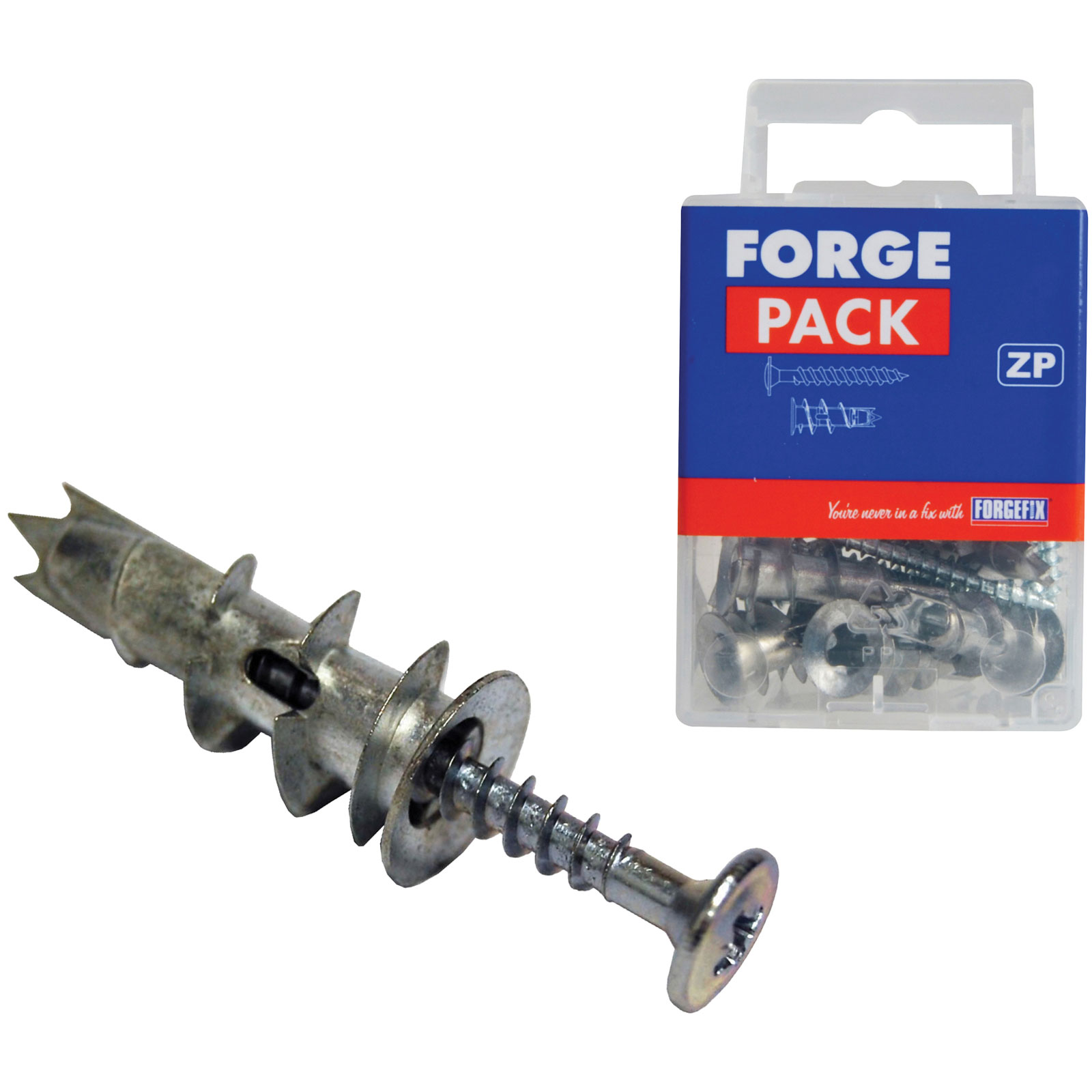 ForgeFix FPMSP420 Cavity Wall Zinc Speed Plugs 4.5 x 35mm ForgePack 10 ...