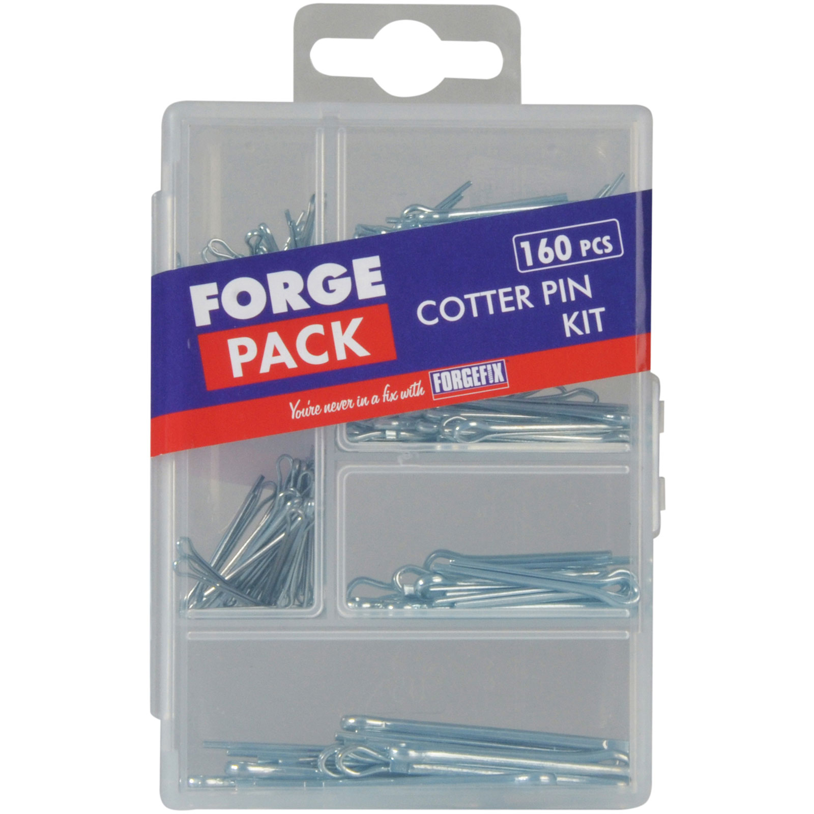 ForgeFix FPCOTTSET Cotter Pin Kit ForgePack 160 Piece | Rapid Electronics