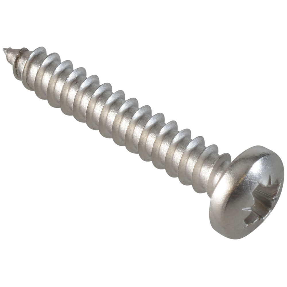 ForgeFix Self-Tapping Screw Pozi Compatible Pan A2 SS 1in x 8 ForgePack ...
