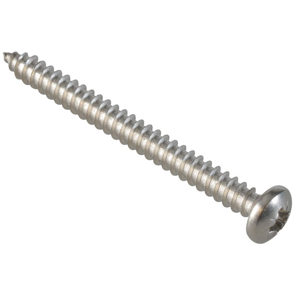 ForgeFix Self-Tapping Screw Pozi Compatible Pan A2 SS 2in x 10 ...
