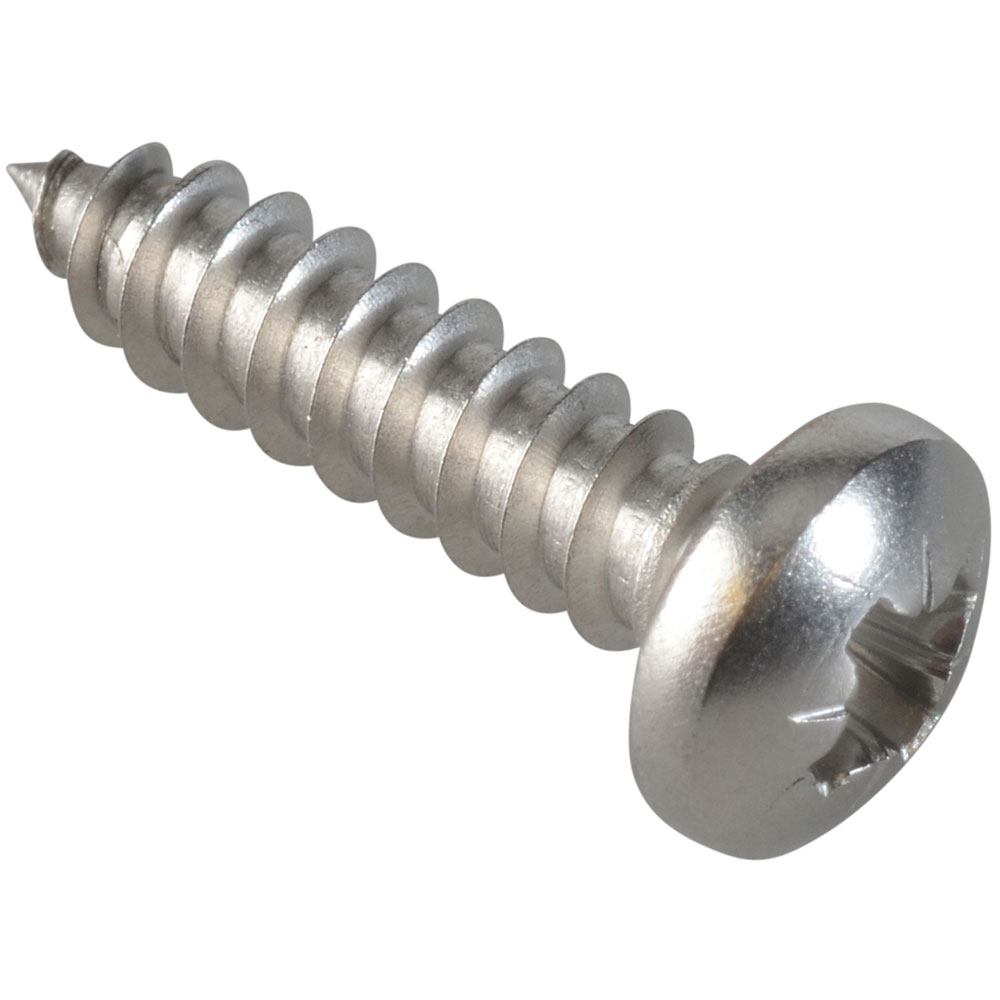 ForgeFix Self-Tapping Screw Pozi Compatible Pan A2 SS 3/4in x 10 ForgePack 20 | Rapid Electronics