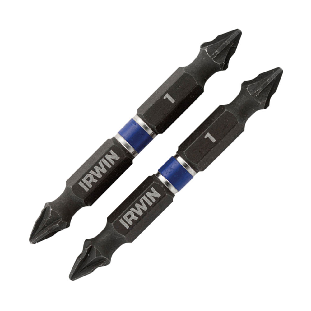 IRWIN® 1923406 Impact Double-Ended Screwdriver Bits Pozi PZ1 60mm (Pack ...