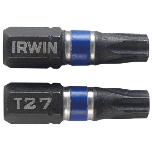 IRWIN® 1923335 Impact Screwdriver Bits TORX TX27 25mm (Pack 2) | Rapid Electronics