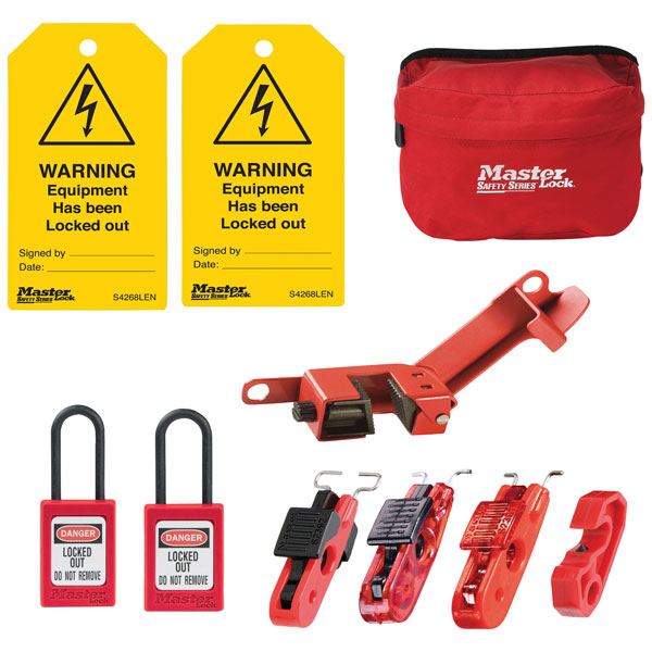 Master Lock ELECKIT-EN Electrical Lockout Kit, 9 Piece | Rapid Electronics