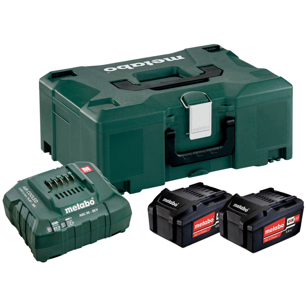 Metabo 685064000 Basic Li-ion Battery Set 18V 2 x 4.0Ah | Rapid Electronics