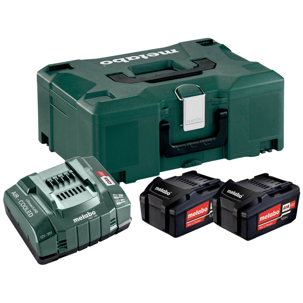 Metabo 685065000 Basic Li-ion Battery Set 18V 2 x 5.2Ah | Rapid Electronics