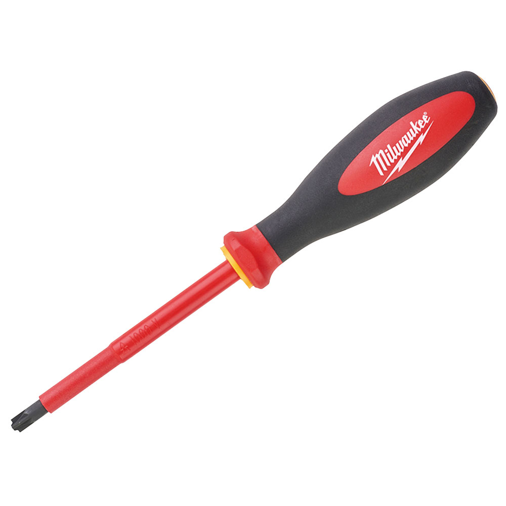 Milwaukee 4932464058 VDE Slotted/Pozidriv Screwdriver SL/PZ2 x 100mm ...