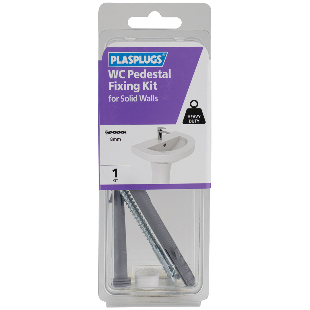 Plasplugs KPE107 WC Pedestal Fixing Kit for Solid Walls | Rapid Electronics