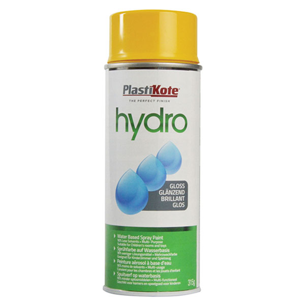 PlastiKote 440.0111012.076 Hydro Spray Paint Yellow Gloss 350ml | Rapid ...