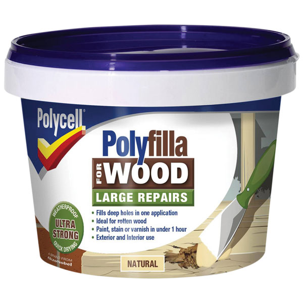 Polycell 5207192 Polyfilla 2 Part Wood Filler Natural 500g | Rapid ...