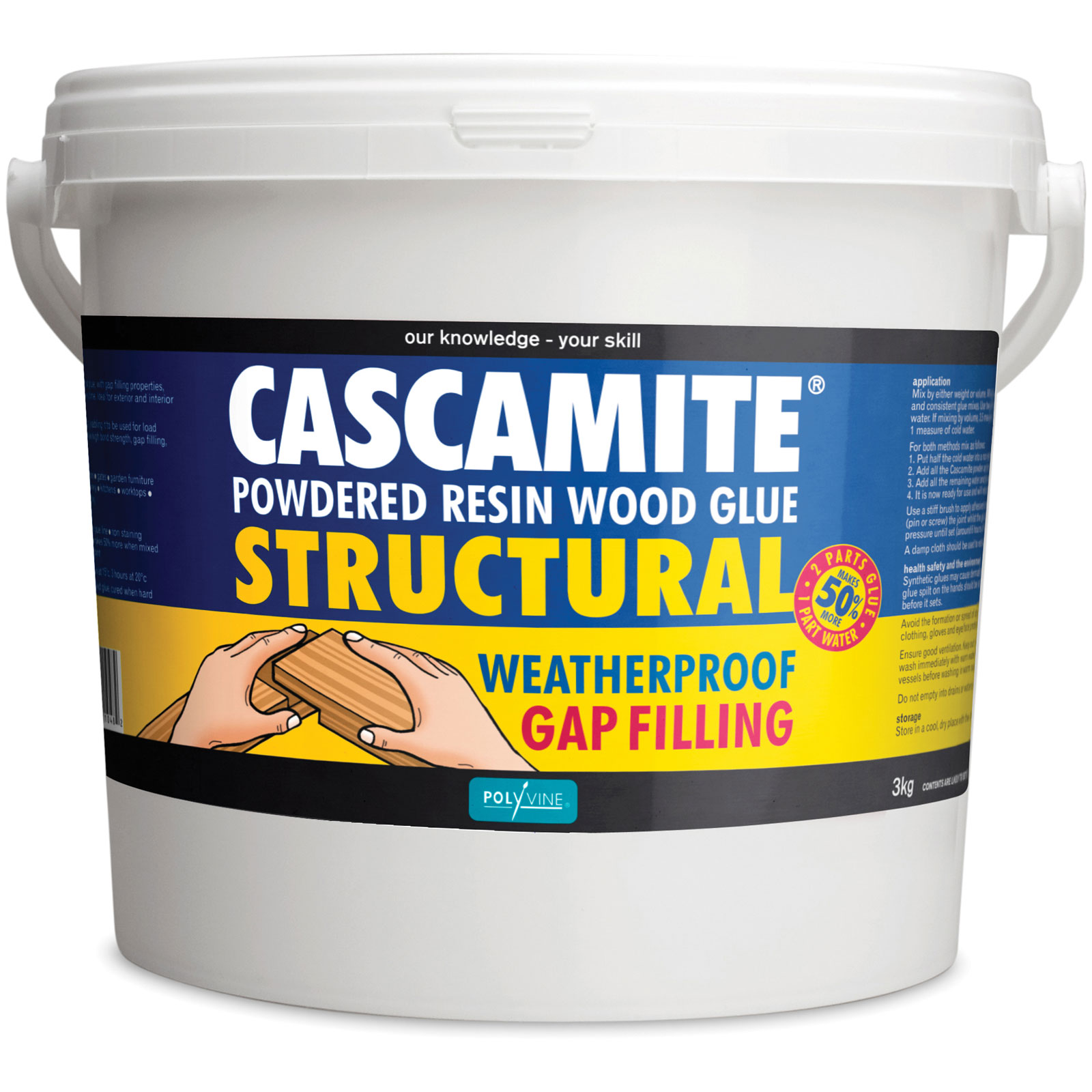 Polyvine ACM3000 Cascamite One Shot Structural Wood Adhesive Tub 3kg ...