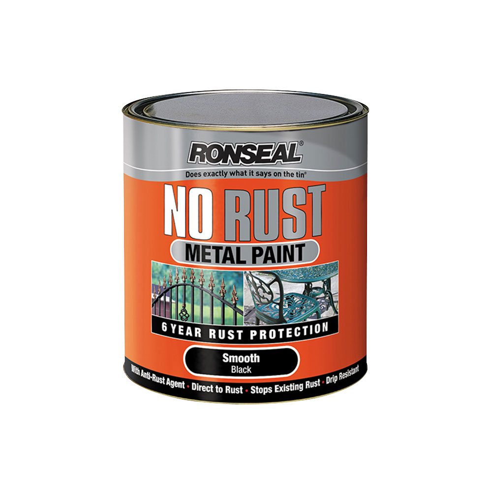 Ronseal 34067 No Rust Metal Paint Smooth Silver 250ml | Rapid Electronics