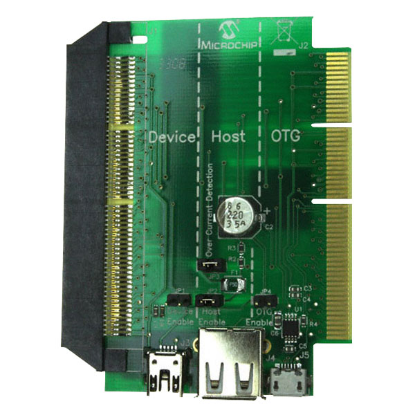 Microchip AC164131 USB PICtail Plus Daughter Board | Rapid Electronics Microchip AC164131 USB PICtail Plus Daughter Board | Rapid Electronics
