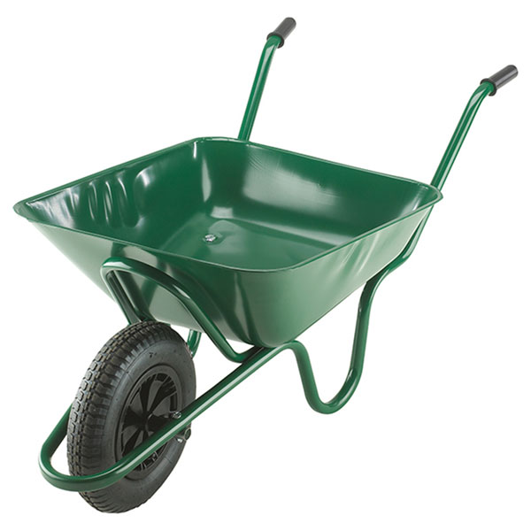 Walsall INGP 85L Green Integral Heavy-Duty Wheelbarrow | Rapid Electronics