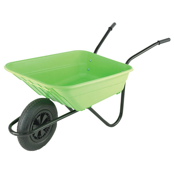 Walsall SHLIMP 90L Lime Polypropylene Wheelbarrows | Rapid Electronics